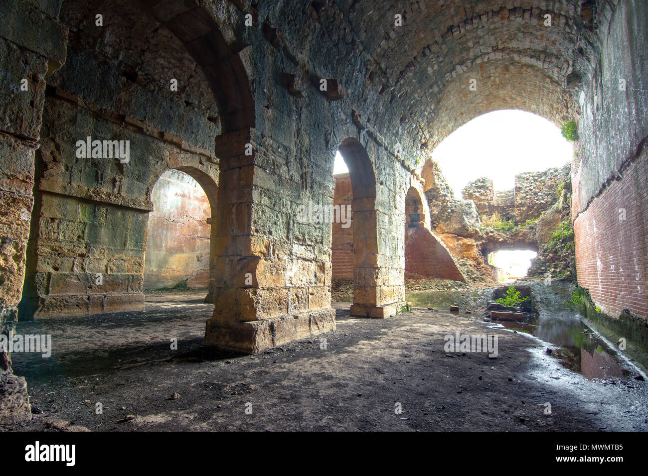 Ancient, Roman cistern in Aptera, Chania in Crete island, Greece Stock ...