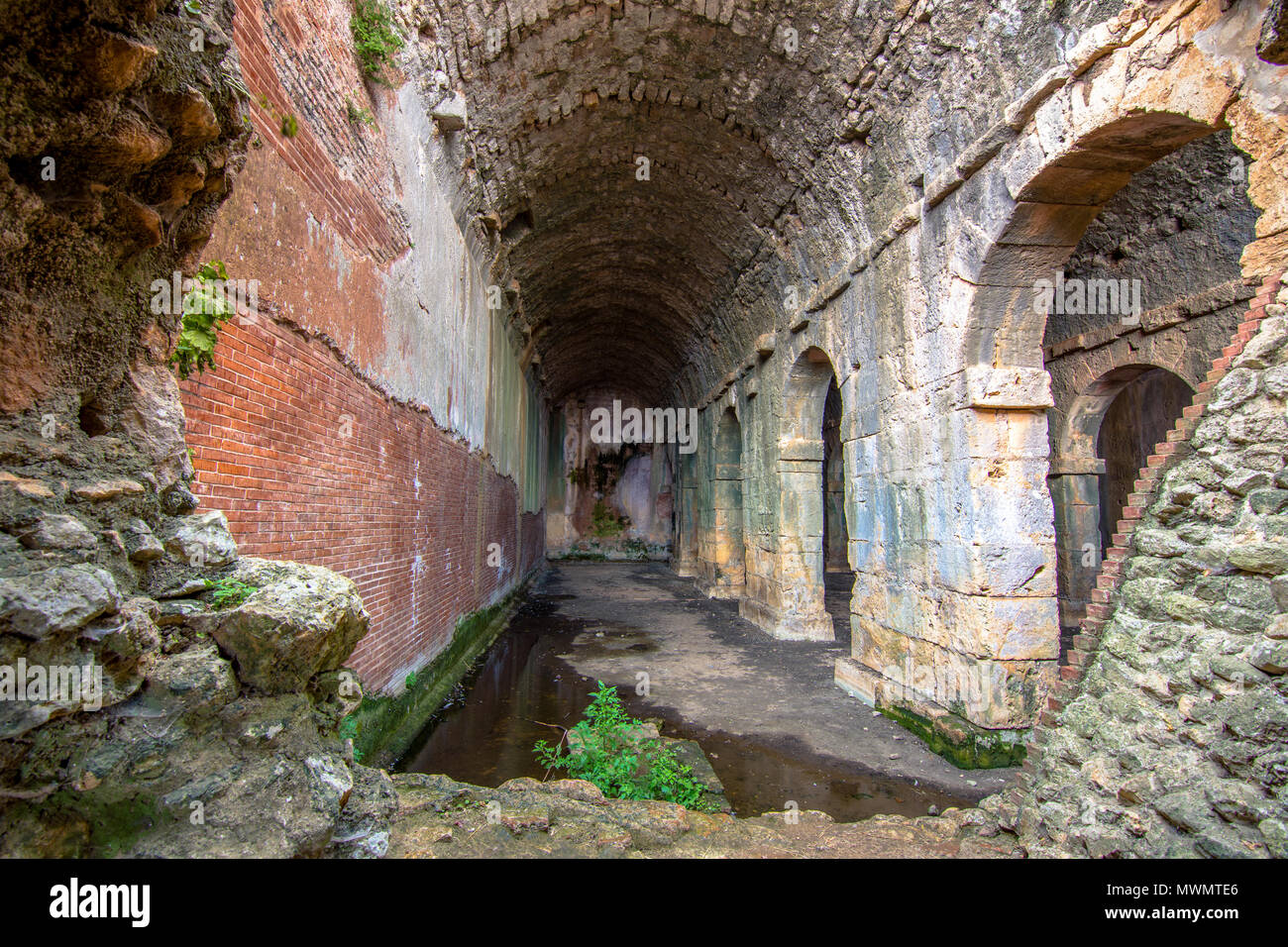 Ancient, Roman cistern in Aptera, Chania in Crete island, Greece Stock ...