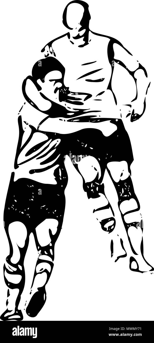 Real Action Football Vectors. Real action football (soccer) hand drawn ...