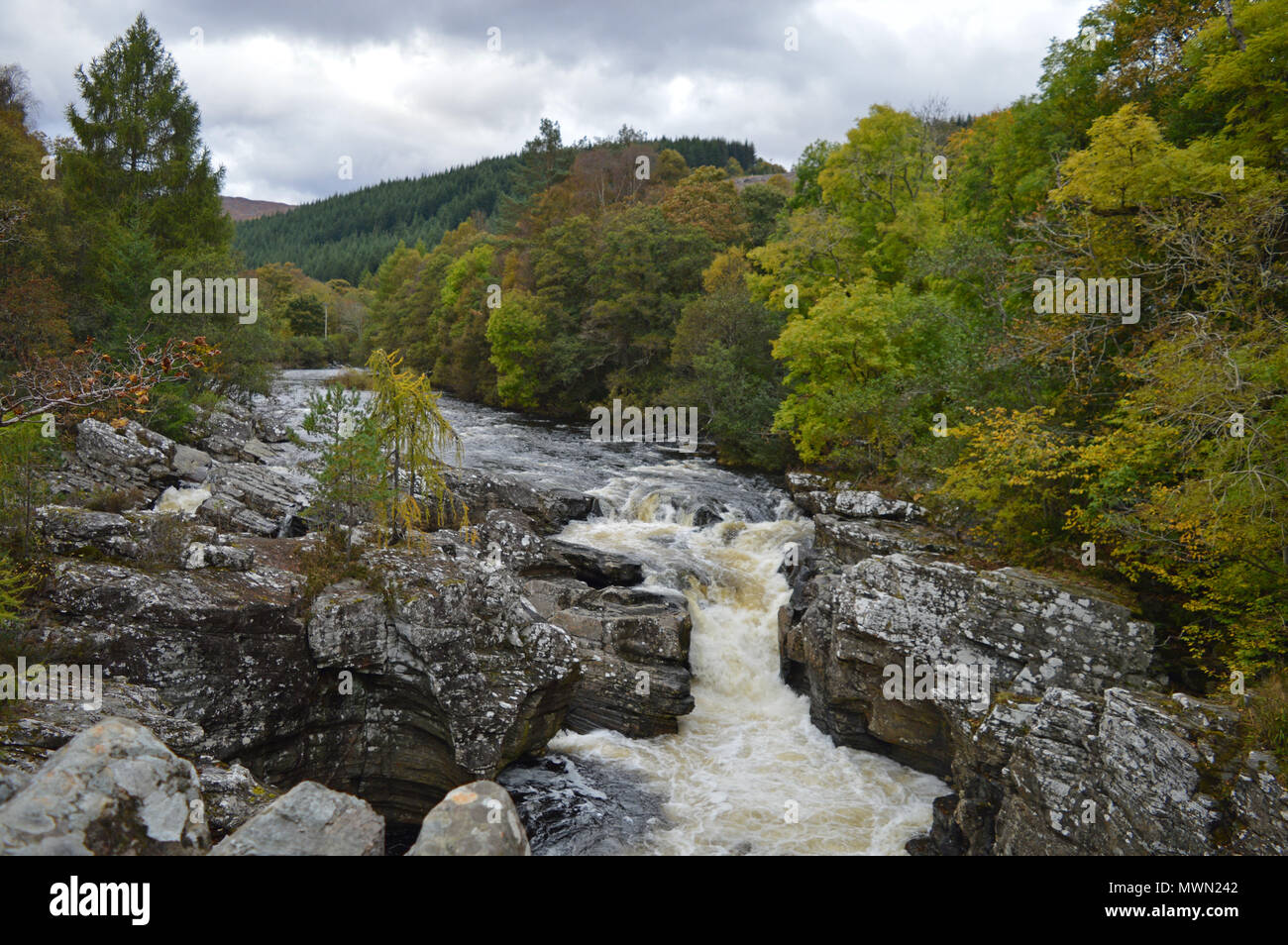 Invermoriston Falls, Highlands, Scotland Stock Photo - Alamy