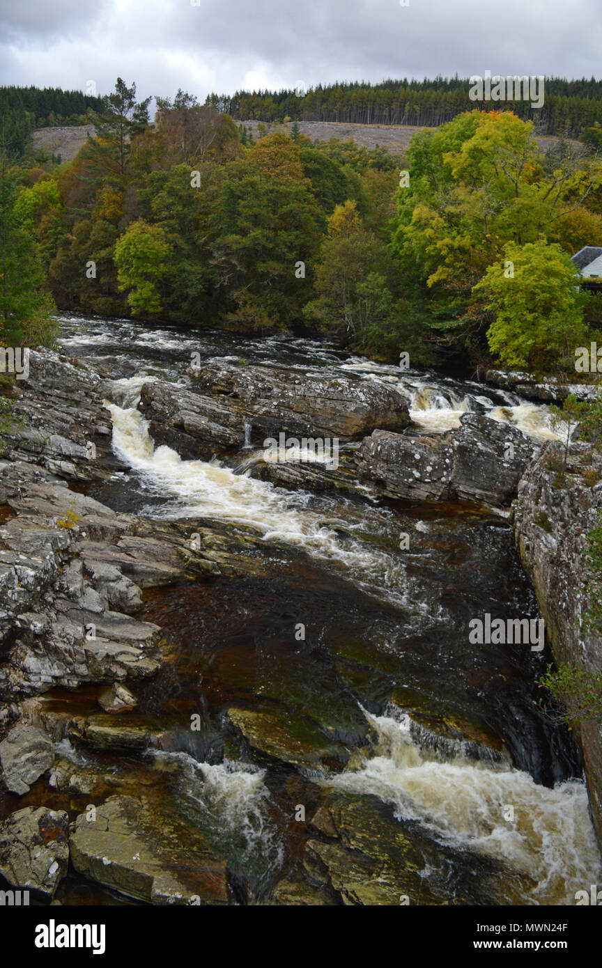Invermoriston Falls, Highlands, Scotland Stock Photo - Alamy