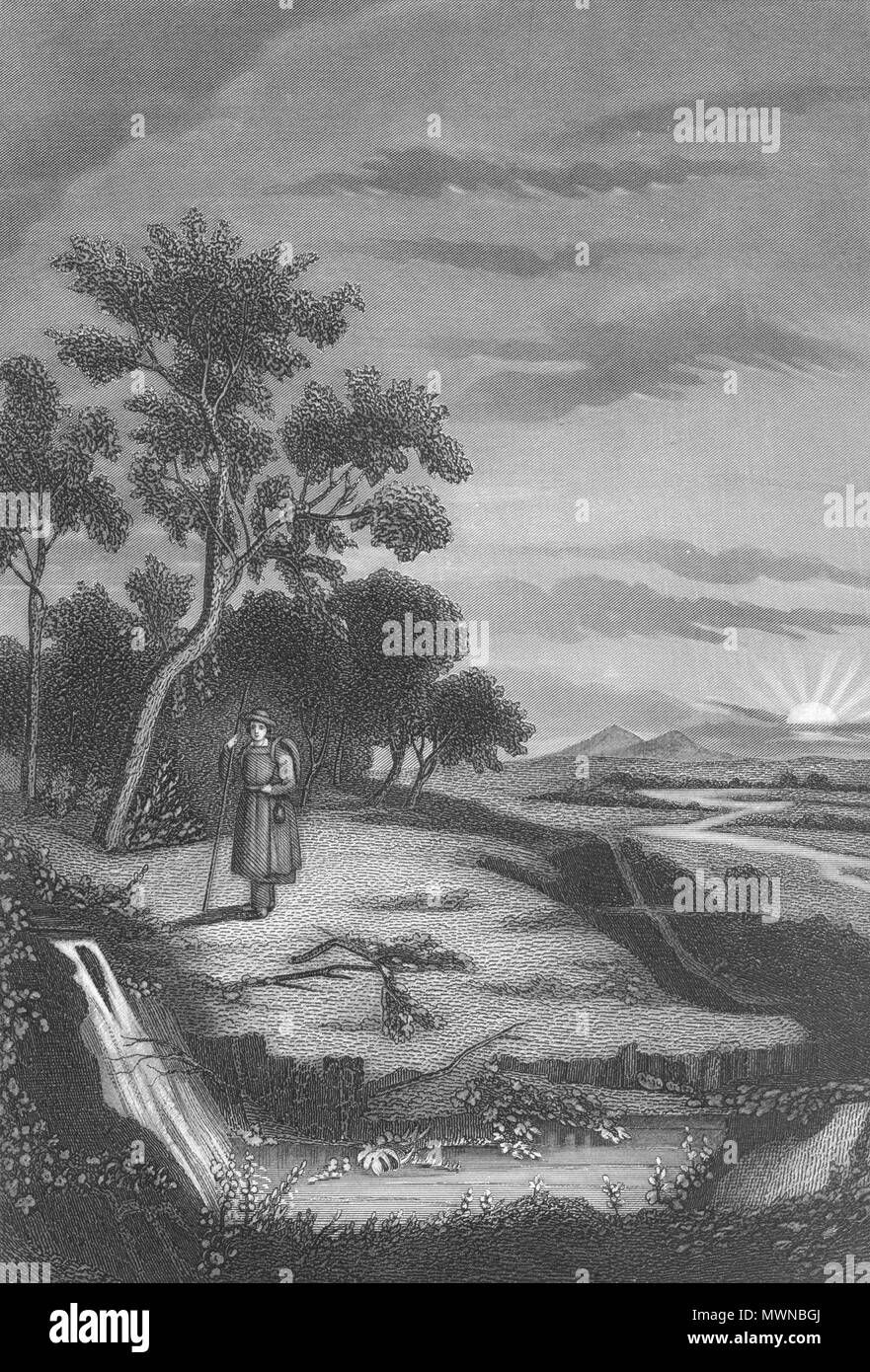 . English: Pilgrim setting out on the journey (From The Pilgrim's ...