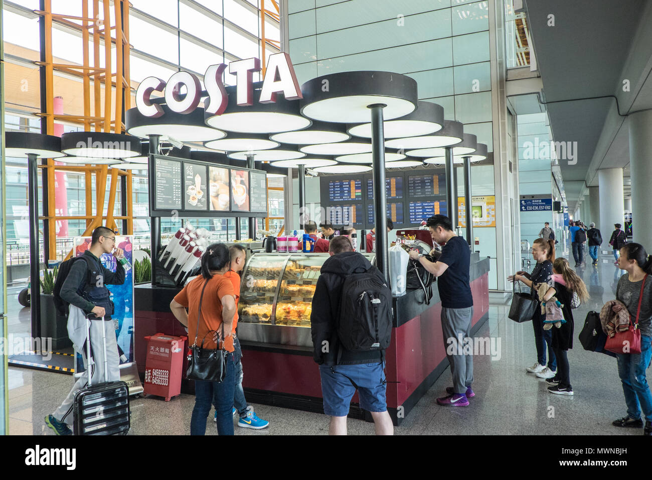 Costa, coffee,outlet,shop,at,Huge,Beijing Capital International Airport ...