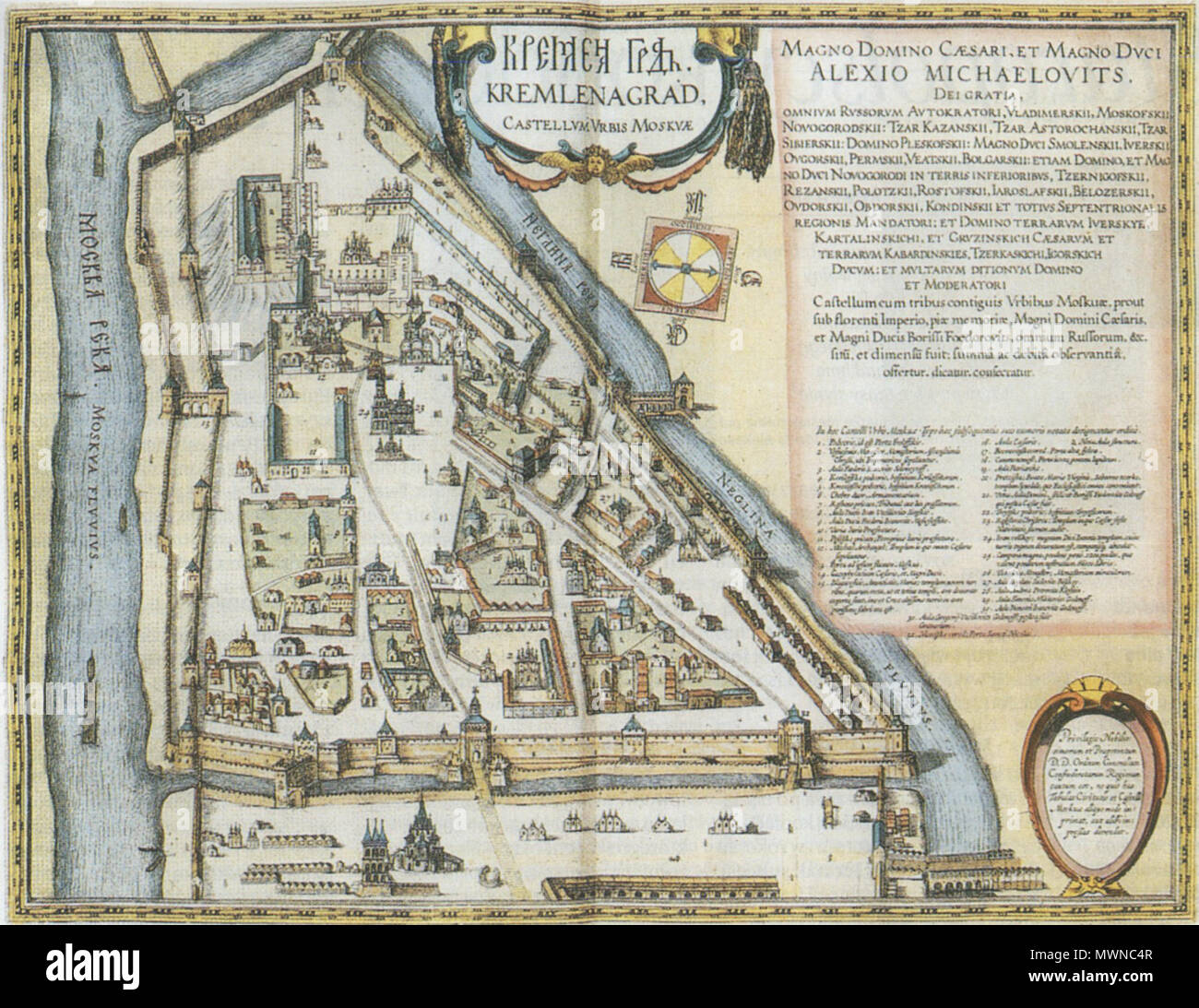 . English: Map od Kreml, half of XVII century Polski: Mapa Kremla w ...