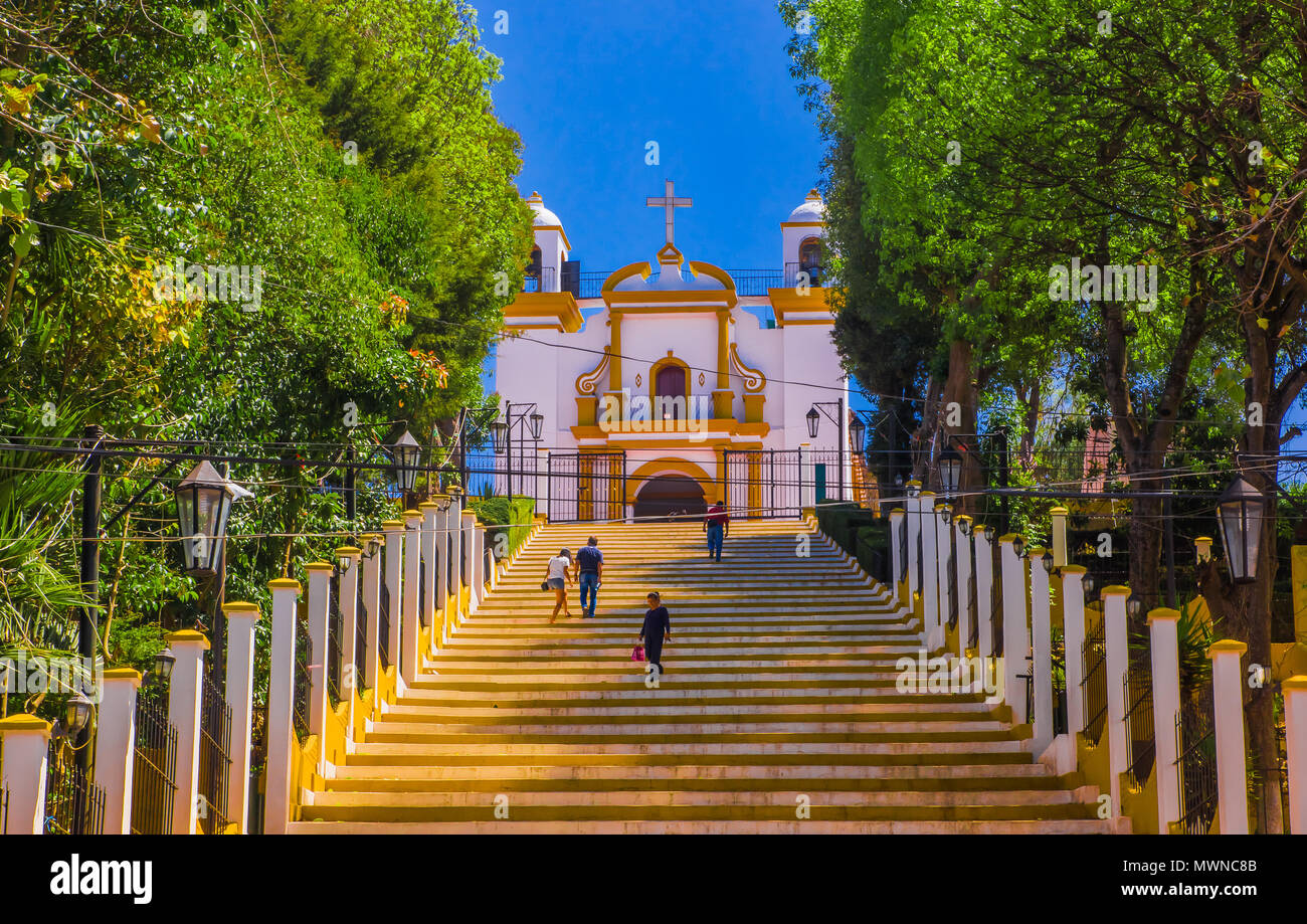 SAN CRISTOBAL DE LAS CASAS, MEXICO, MAY, 17, 2018: Outdoor view of ...