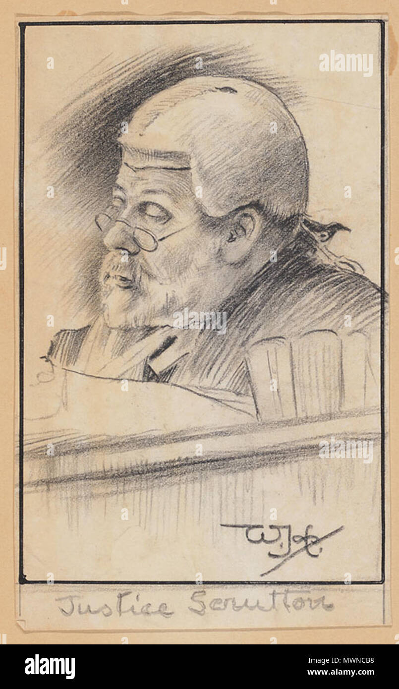 . Sir Thomas Edward Scrutton (1856-1934) . Contemporary portrait ...