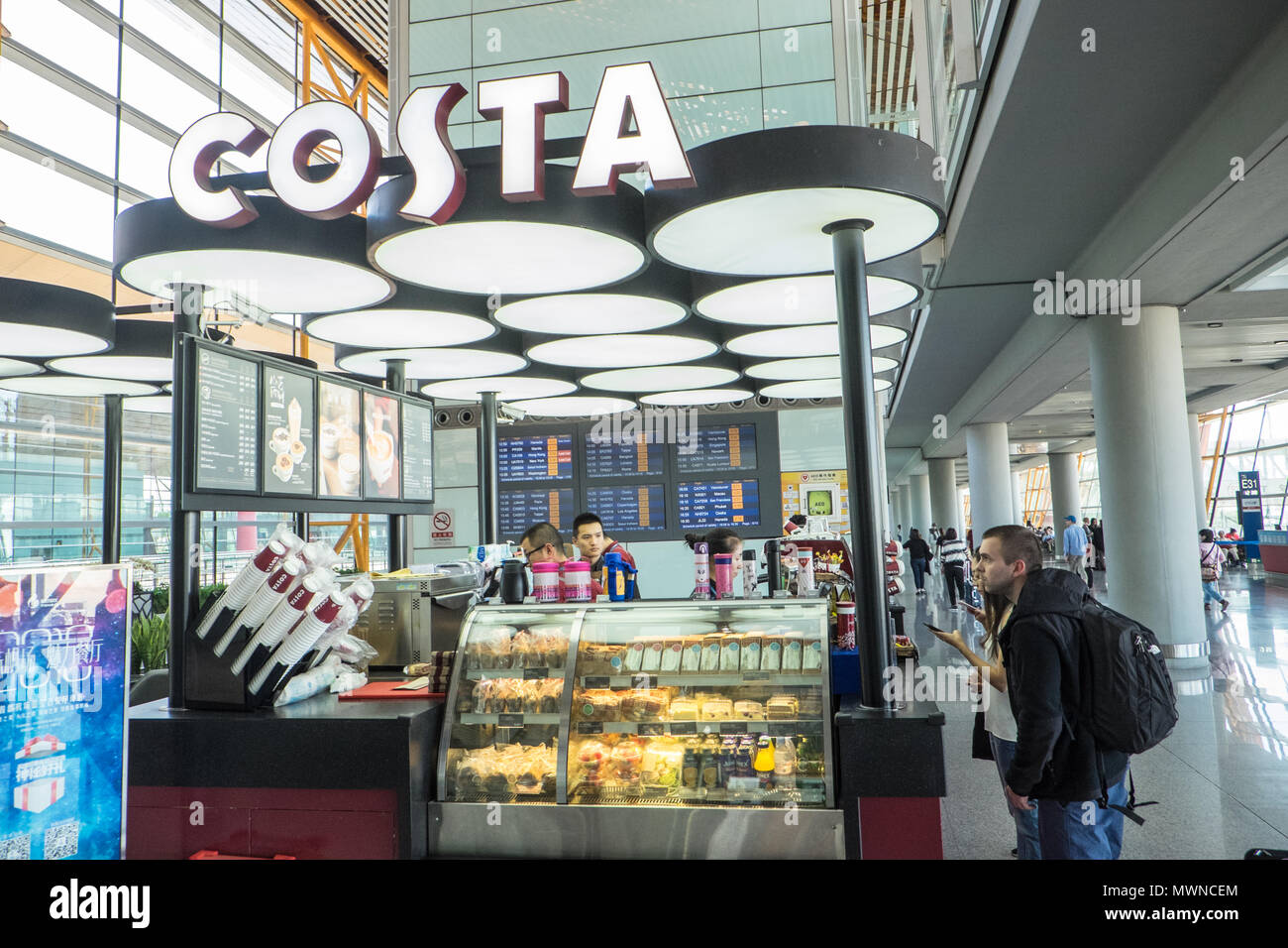 Costa, coffee,outlet,shop,at,Huge,Beijing Capital International Airport ...