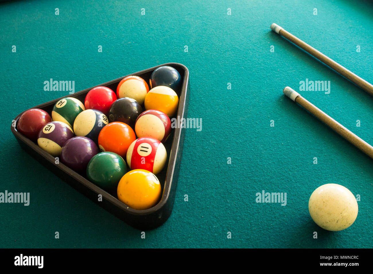 Cue triangle hi-res stock photography and images - Alamy