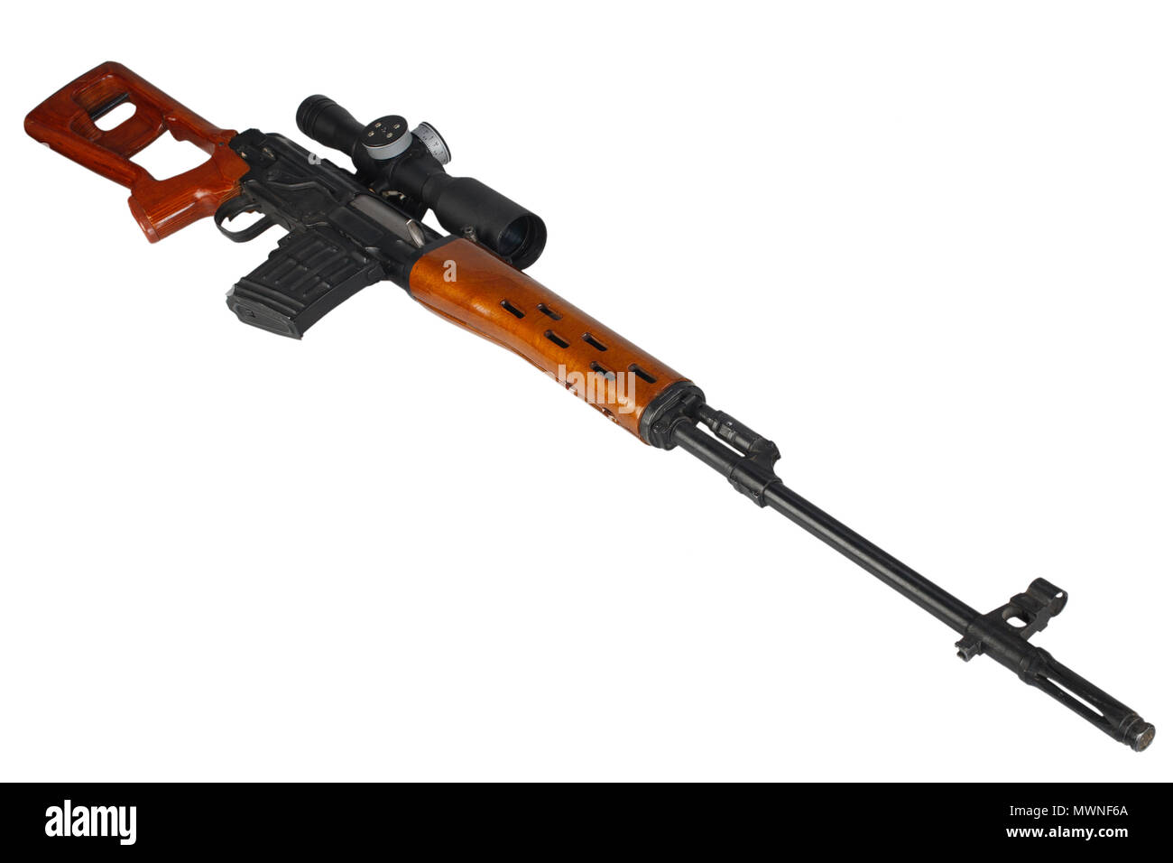 SVD sniper rifle isolated Stock Photo - Alamy