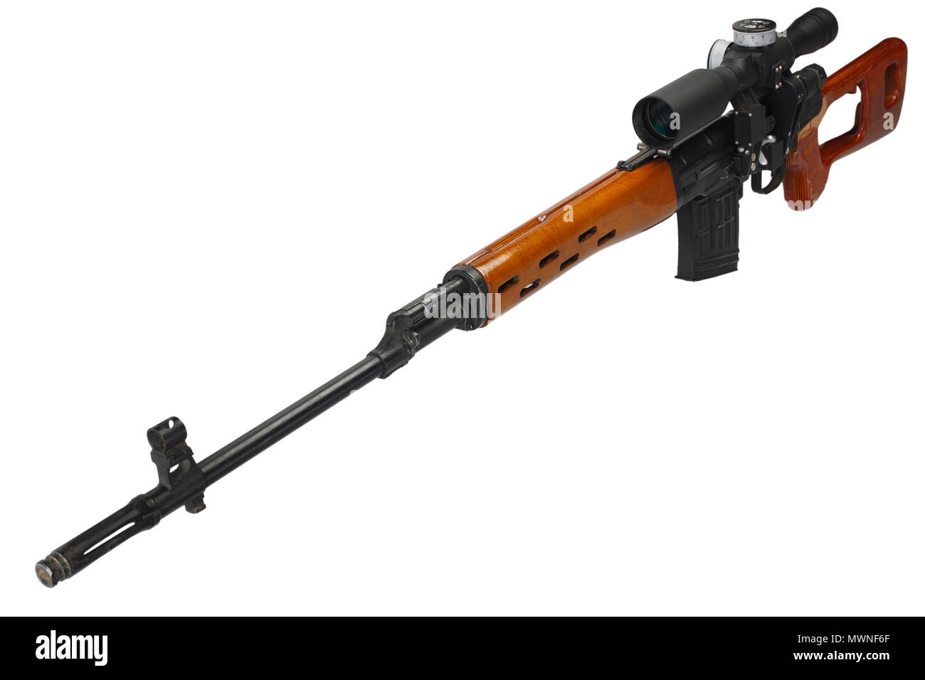 SVD sniper rifle isolated Stock Photo - Alamy