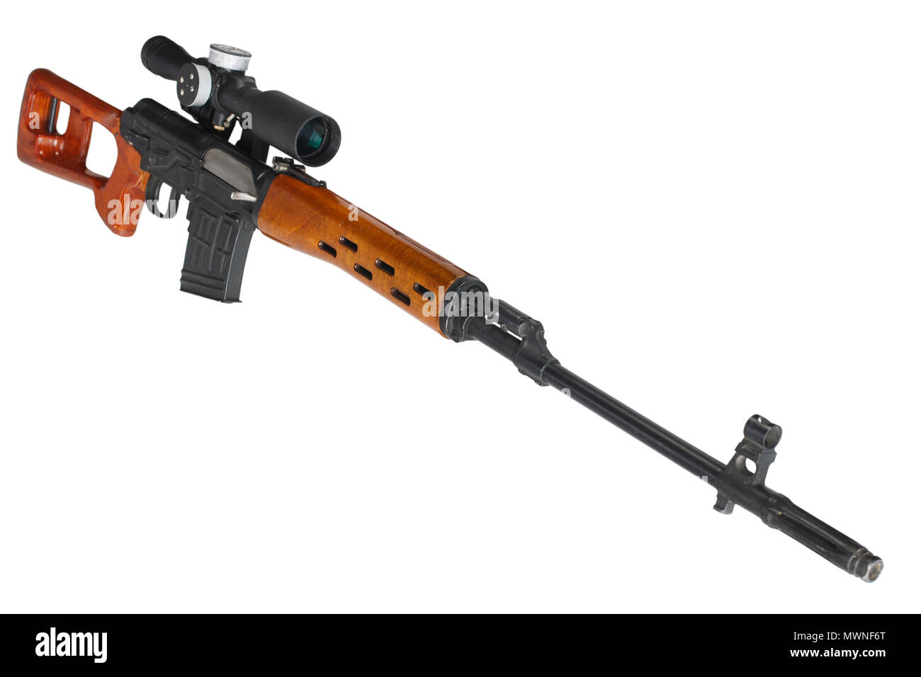 SVD sniper rifle isolated Stock Photo - Alamy