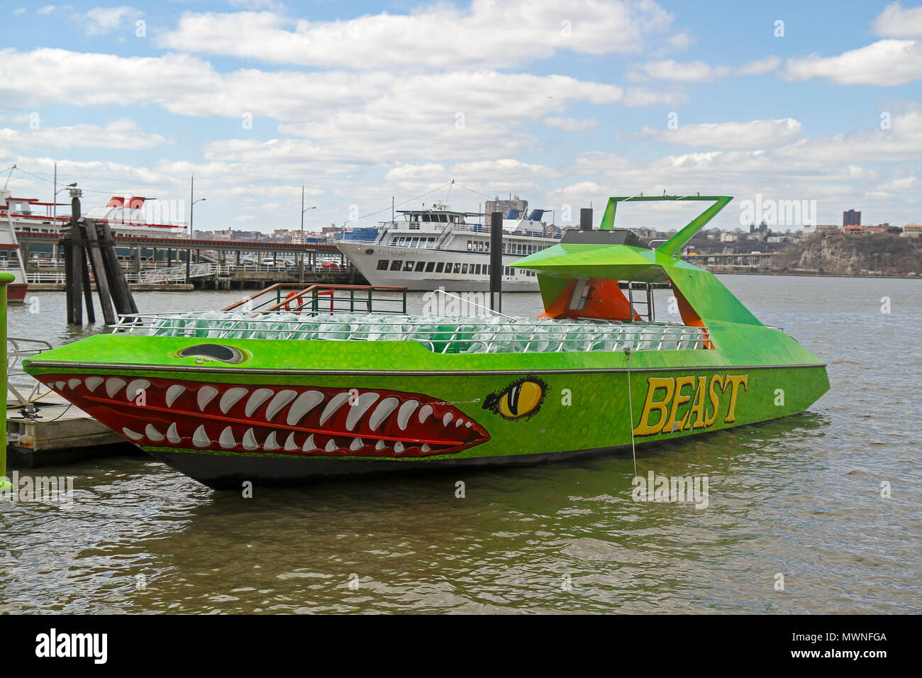 The BEAST speedboat, Pier 83, Manhattan, New York City Stock Photo - Alamy