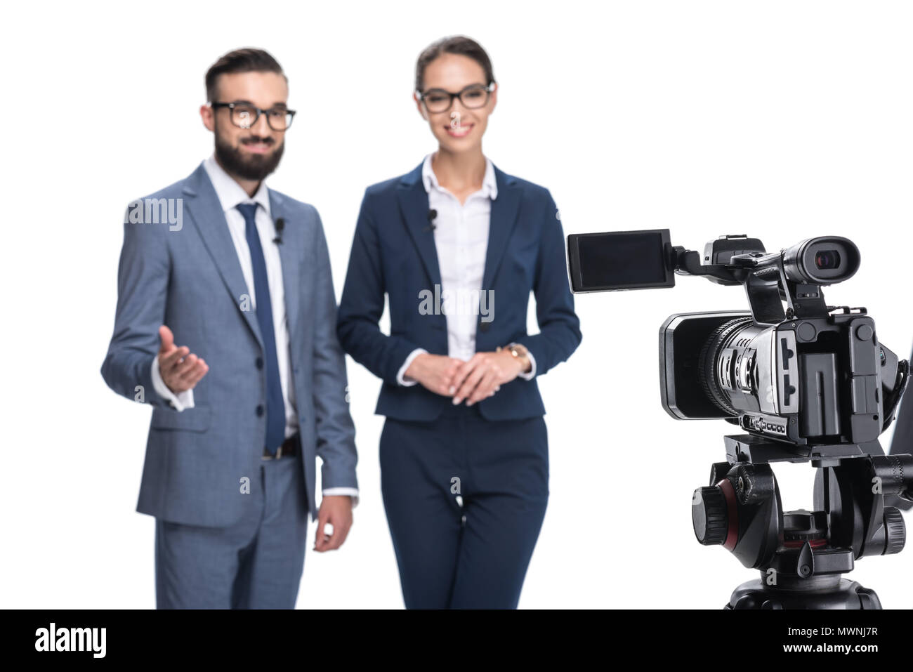 Newscasters hi-res stock photography and images - Alamy