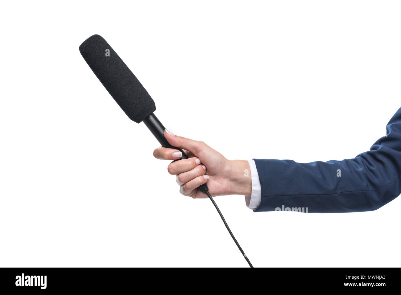 Hand holding microphone hi-res stock photography and images - Alamy