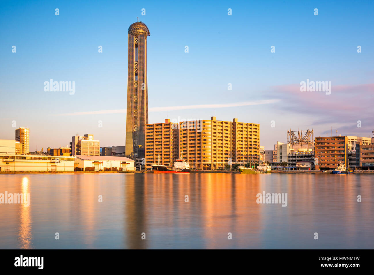 Shimonoseki, Japan waterfront skyline at the tower Stock Photo - Alamy