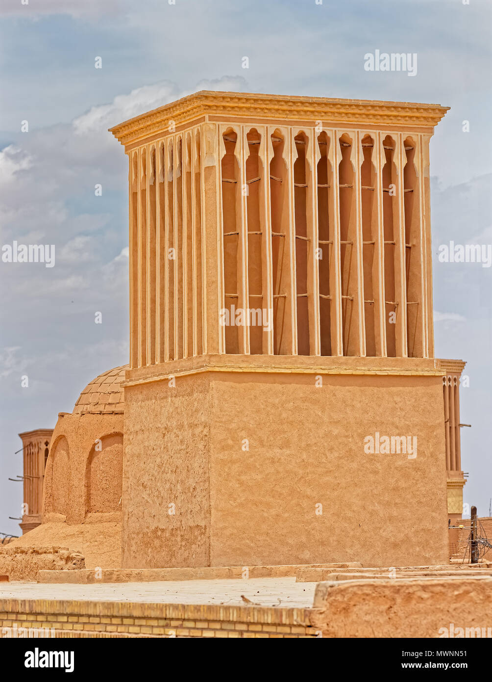 Windcatcher towers in Yazd Stock Photo - Alamy