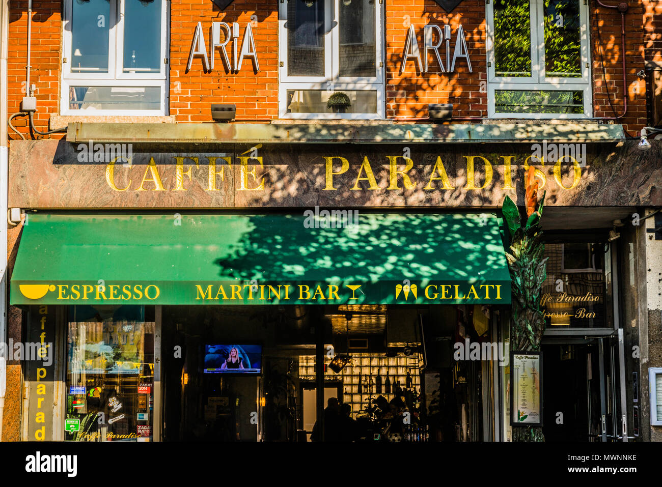 Caffe Paradiso Hanover Street Boston, Massachusetts, USA Stock Photo ...
