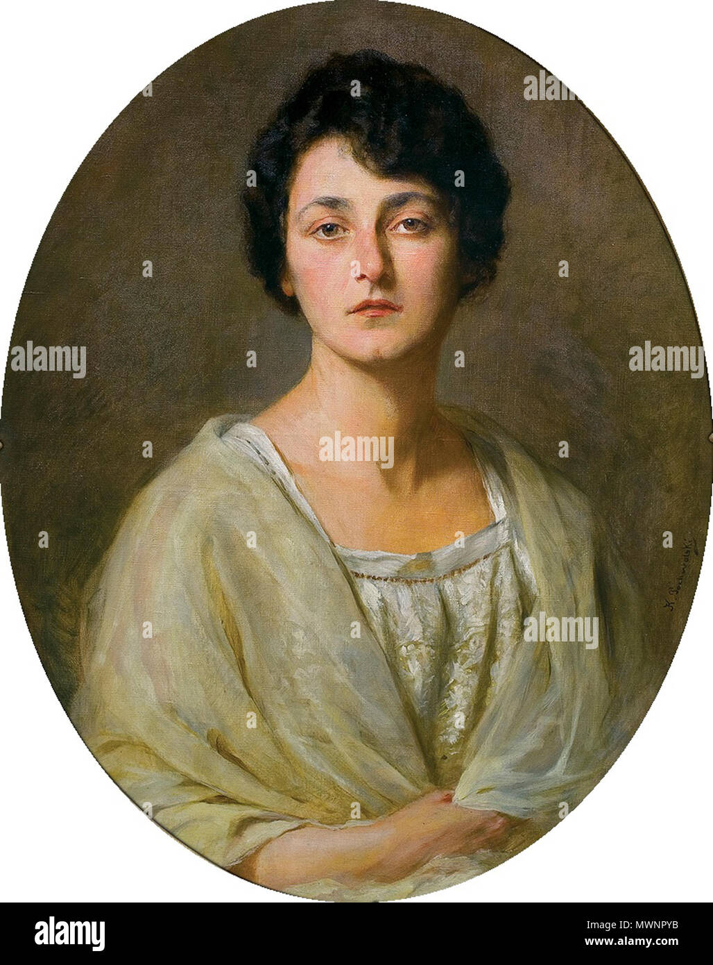 Lady portret oil hi-res stock photography and images - Alamy