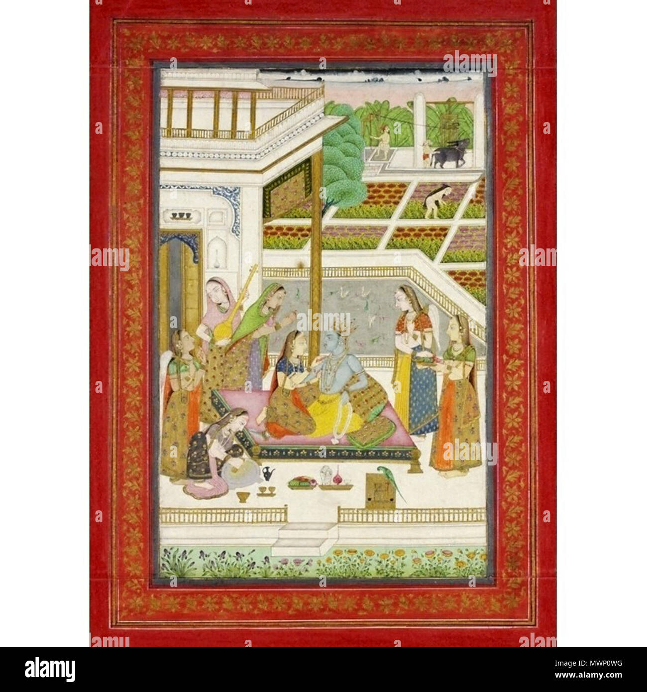 . English: Radha-Krishna, a depiction of Bhairava Raga, Ragamala. ca ...