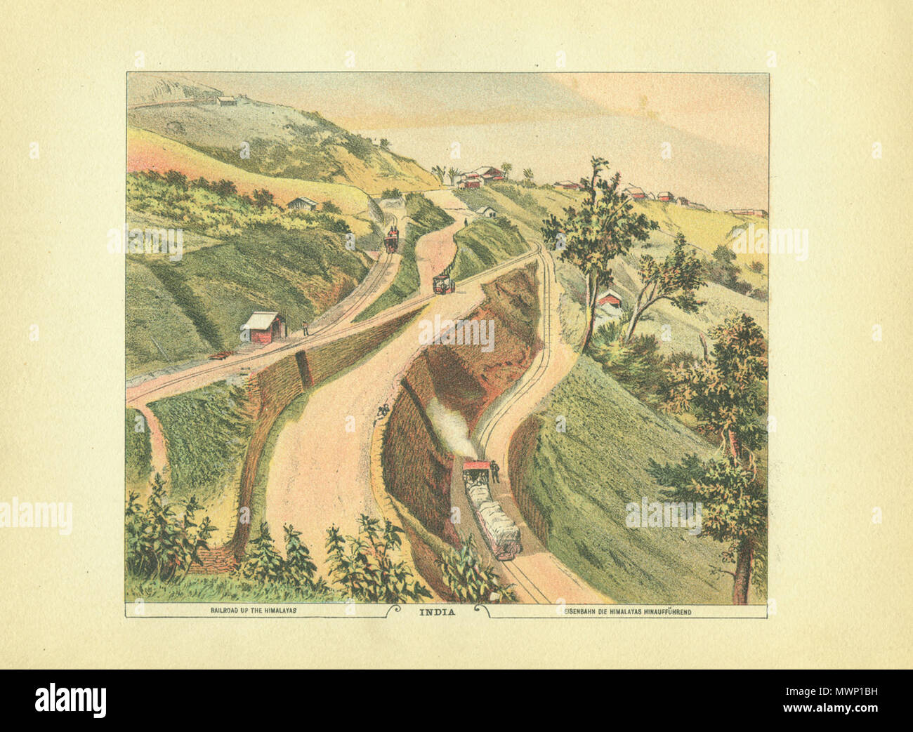 . English: 'George Moerlein and Party in India' 'Chromolithographs made ...