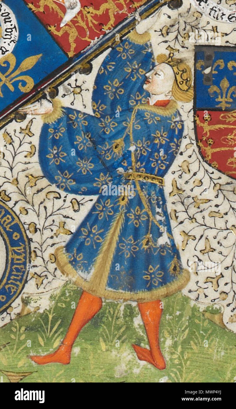 . Detail from the frontispiece of the illuminated manuscript Talbot ...