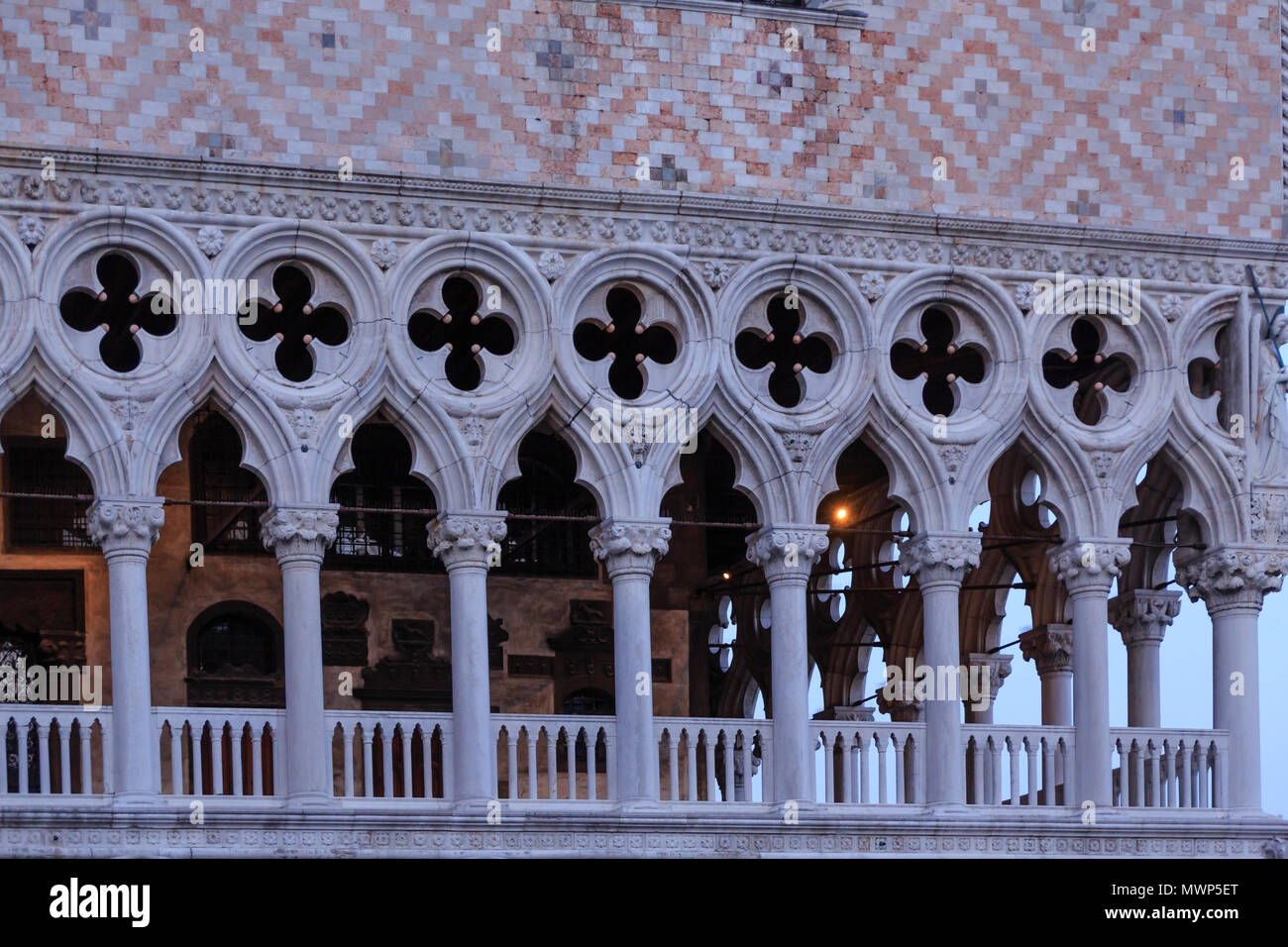 Intricate Details on Exterior of Doge's Palace Stock Photo - Alamy