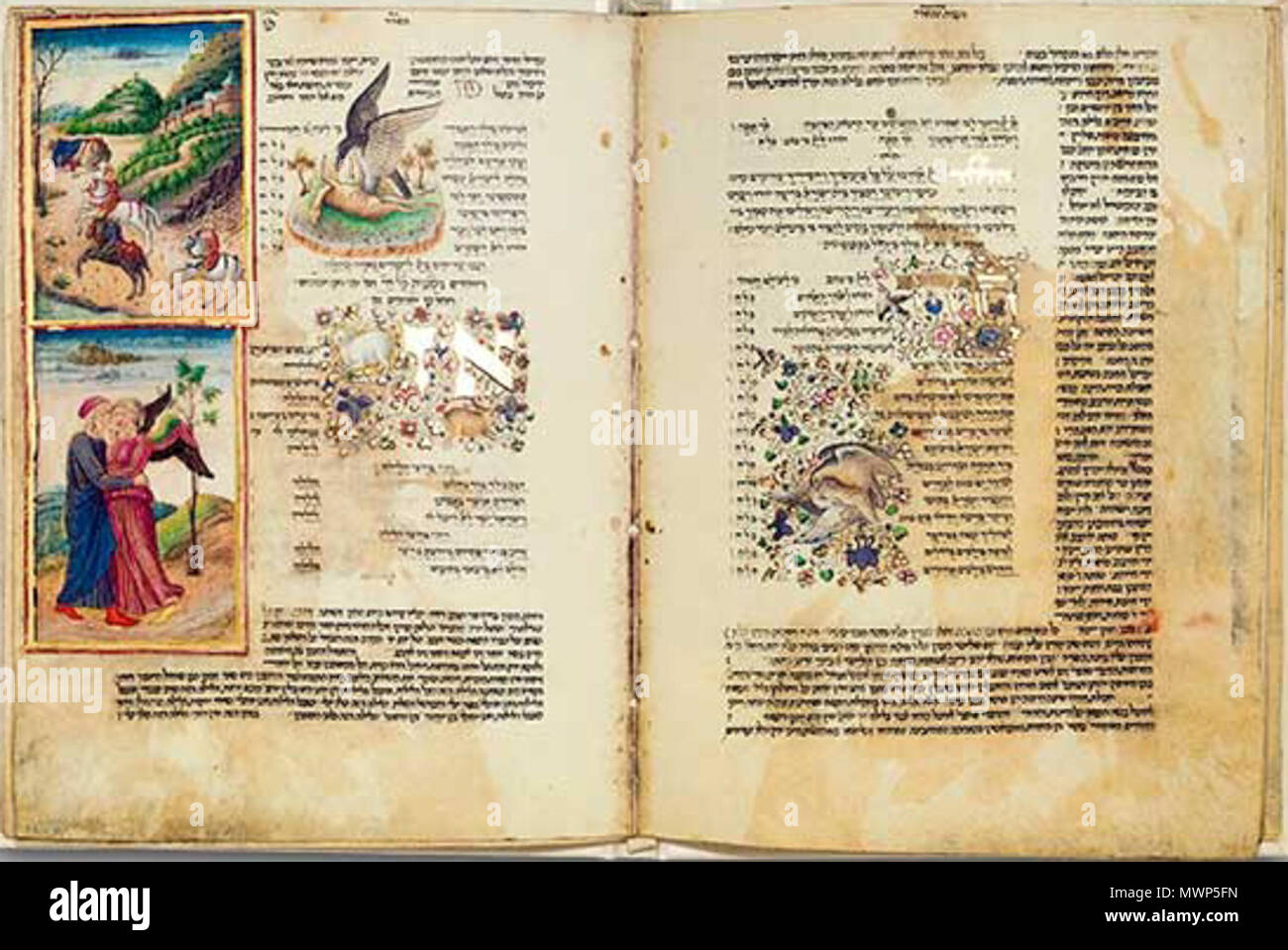 . English: Folio from the Rotschild Haggadah. 15th century. Unknown 530 ...
