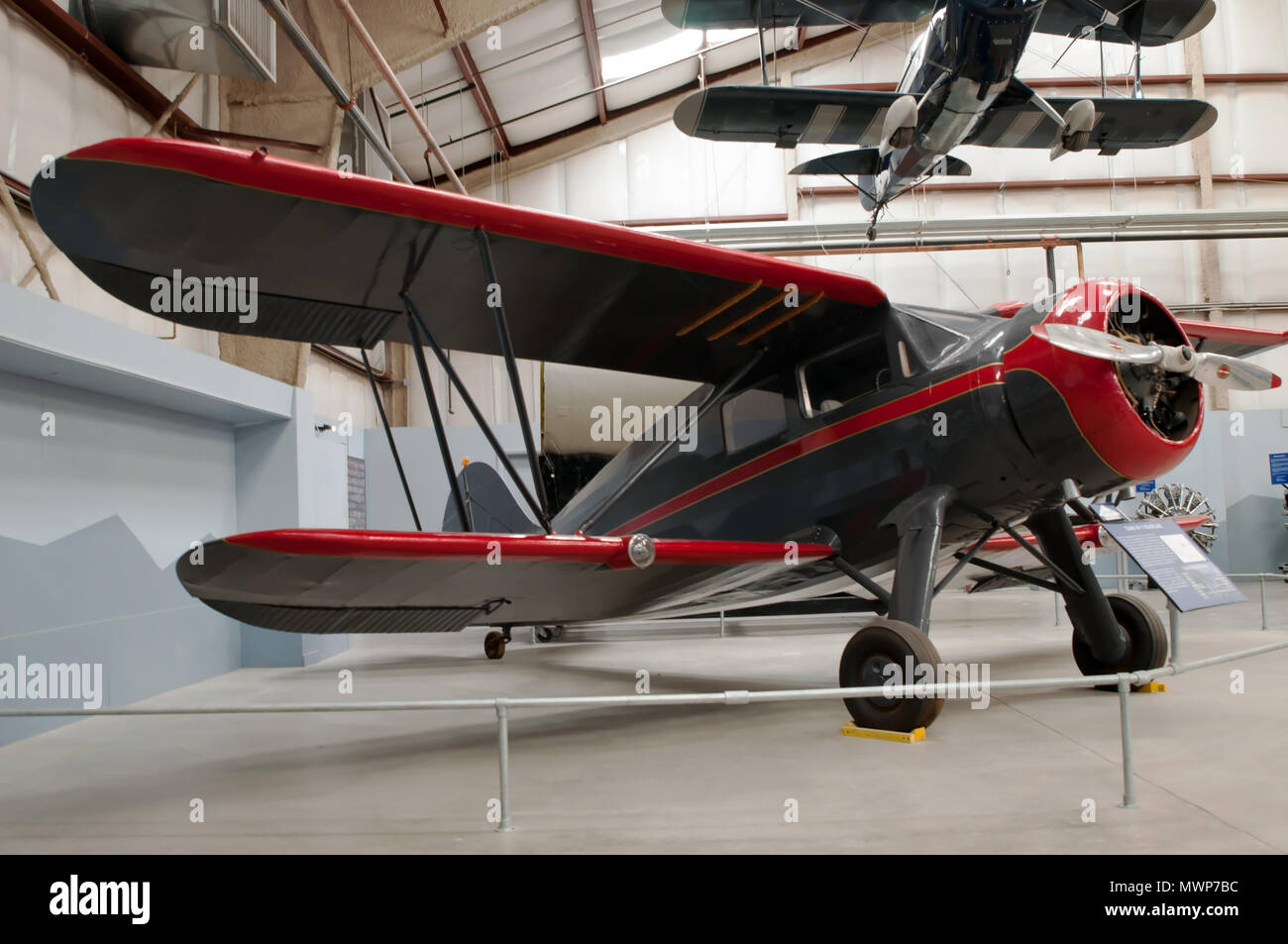 The WACO ZKS-6 bi-plane on display at the Pima Air and Space Museum in ...