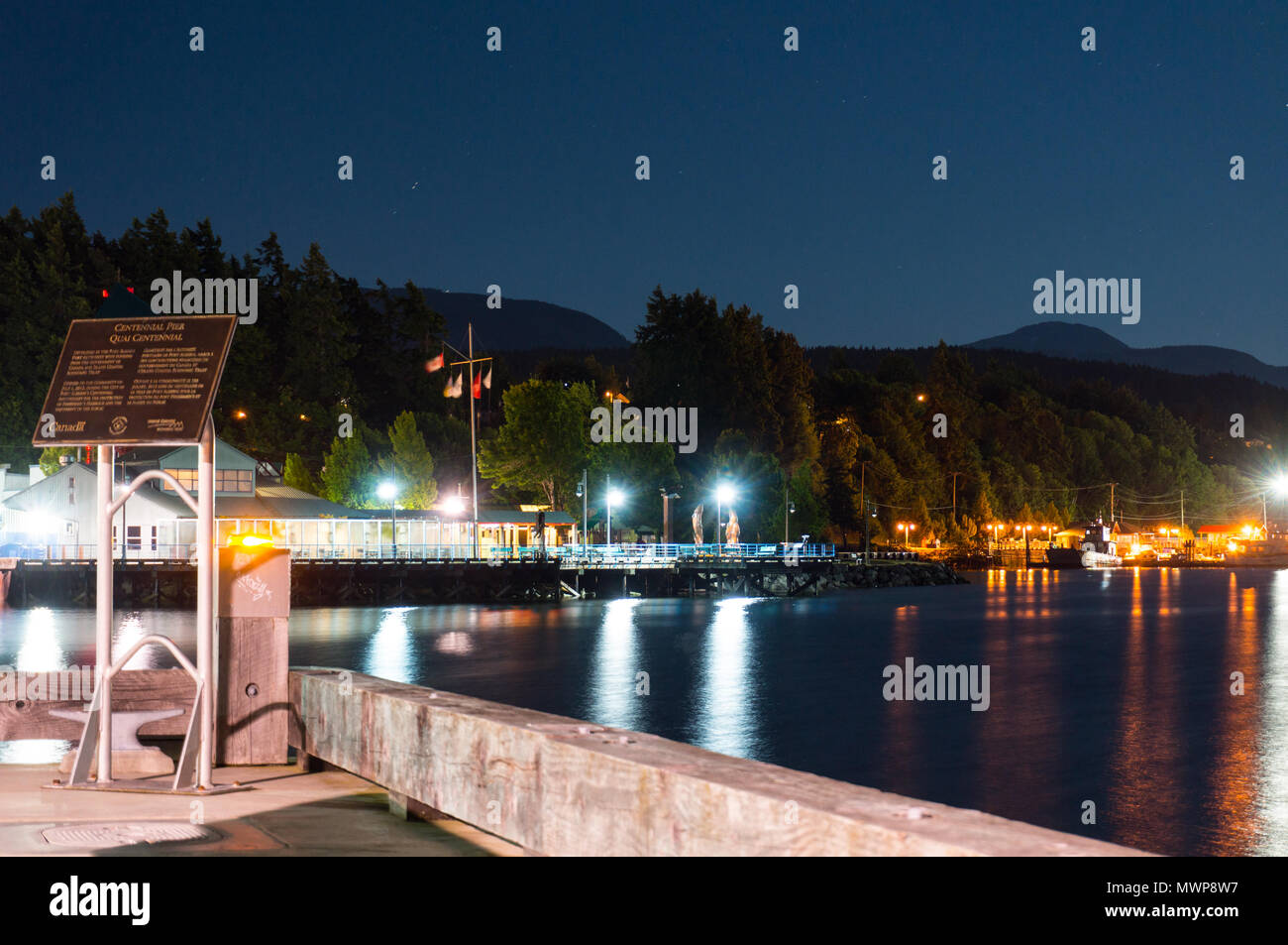 harbor at night Stock Photo - Alamy