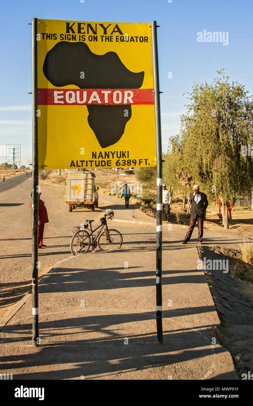 Kenya nanyuki equator sign hi-res stock photography and images - Alamy