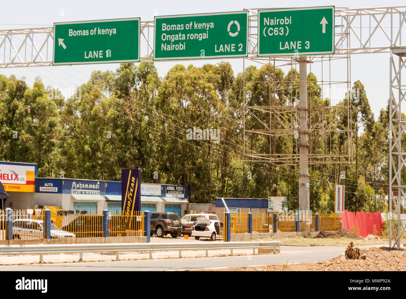 Nairobi road sign hi-res stock photography and images - Alamy