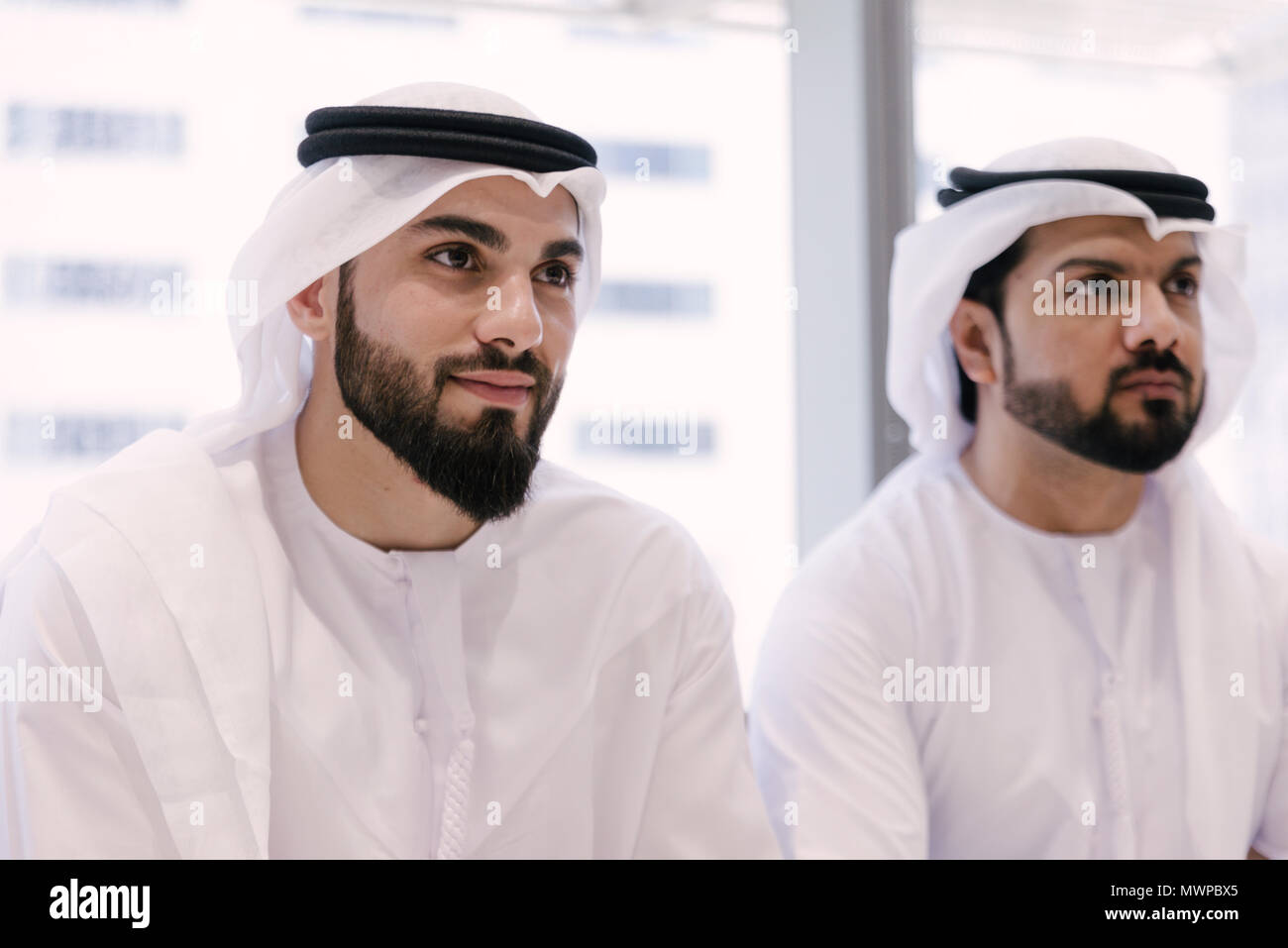 Arabian men meeting and talking about business - Businessmen portrait ...