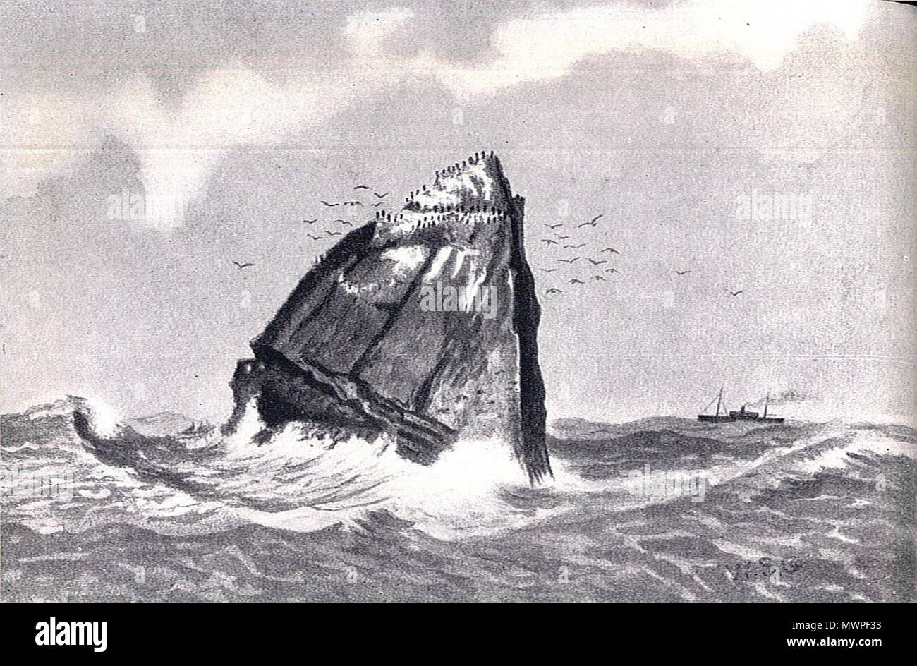 . English: SSW Granuaile lying off Rockall, in June 1896 . 1896 ...