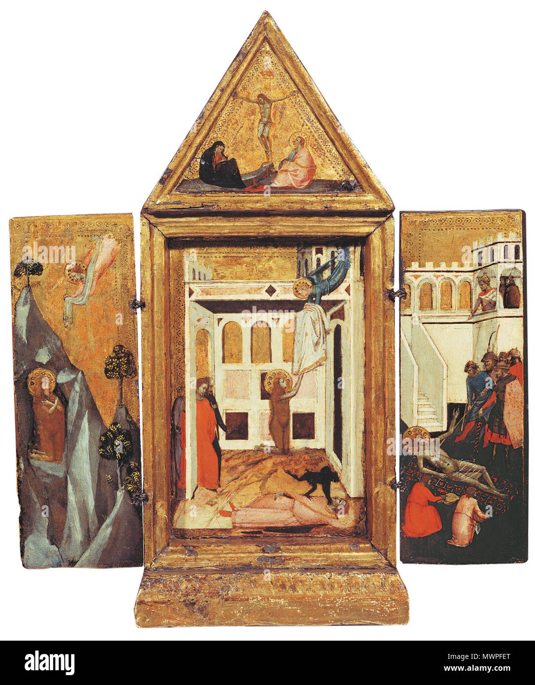 . English: Andrea di Cione Orcagna, Altarpiece. 1340-45. Newark ...