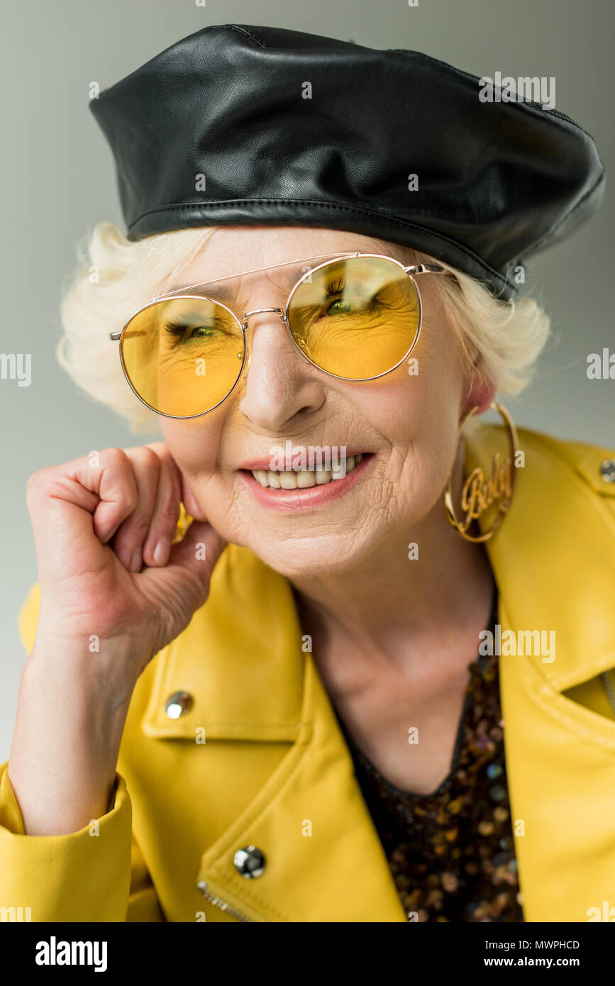 Leather beret hi-res stock photography and images - Alamy