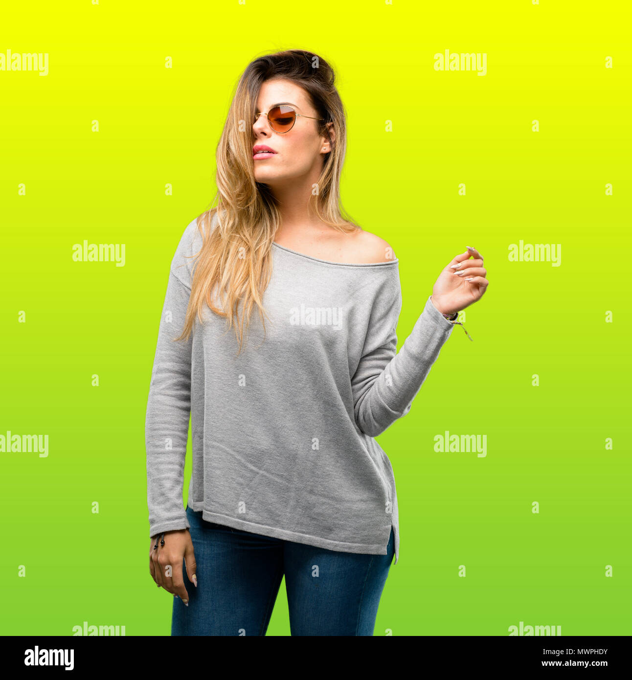 young cool woman posing Stock Photo - Alamy