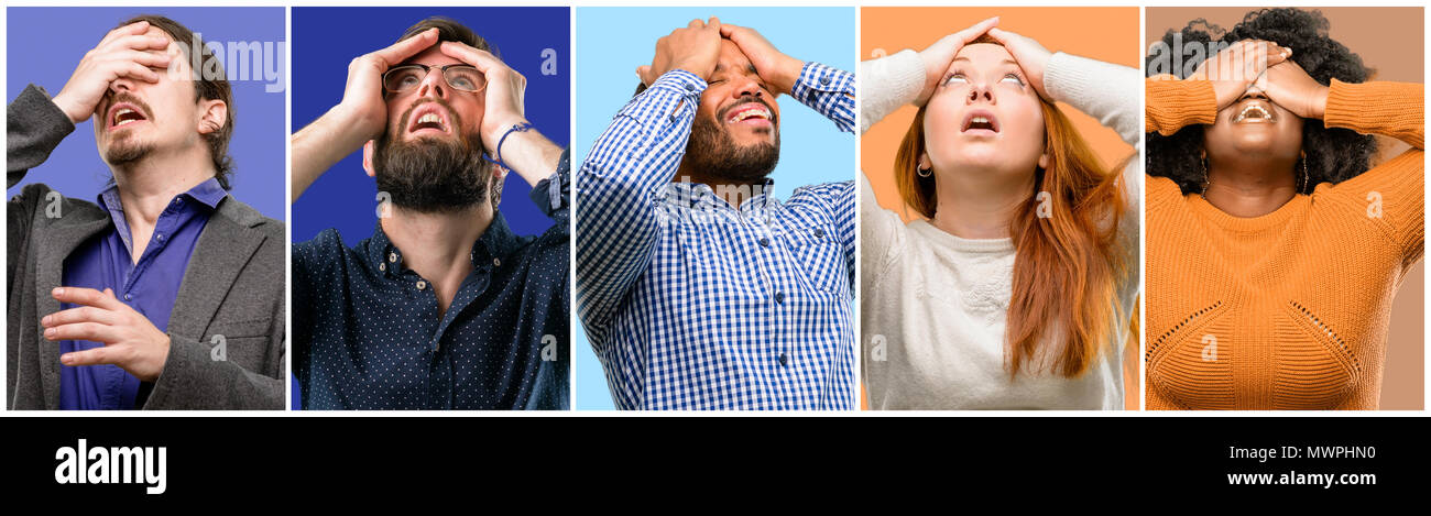 Group people angry stressful hi-res stock photography and images - Alamy