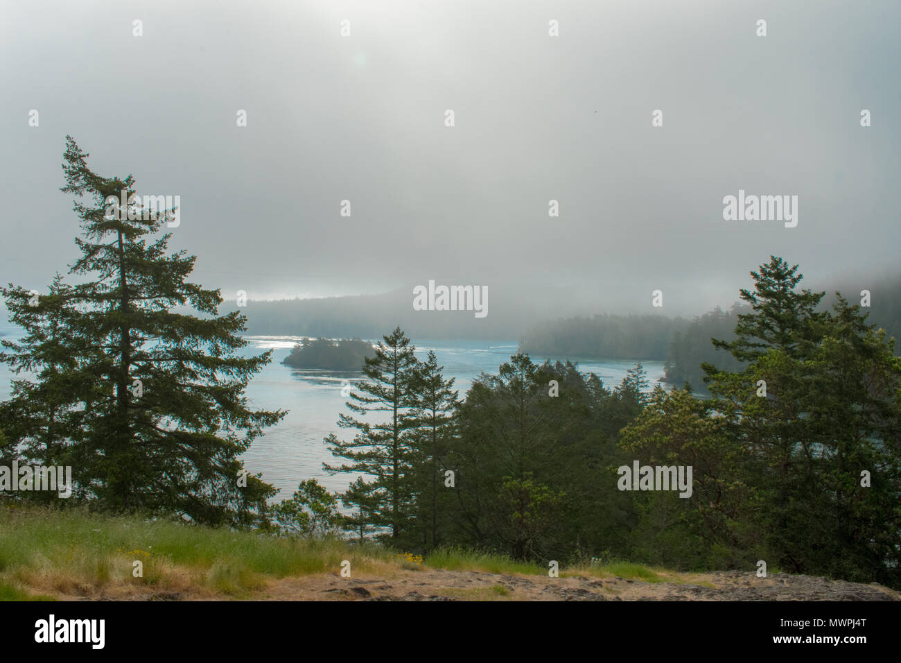 Looking into Similk Bay from Deception Pass, Pass Island, Washington ...