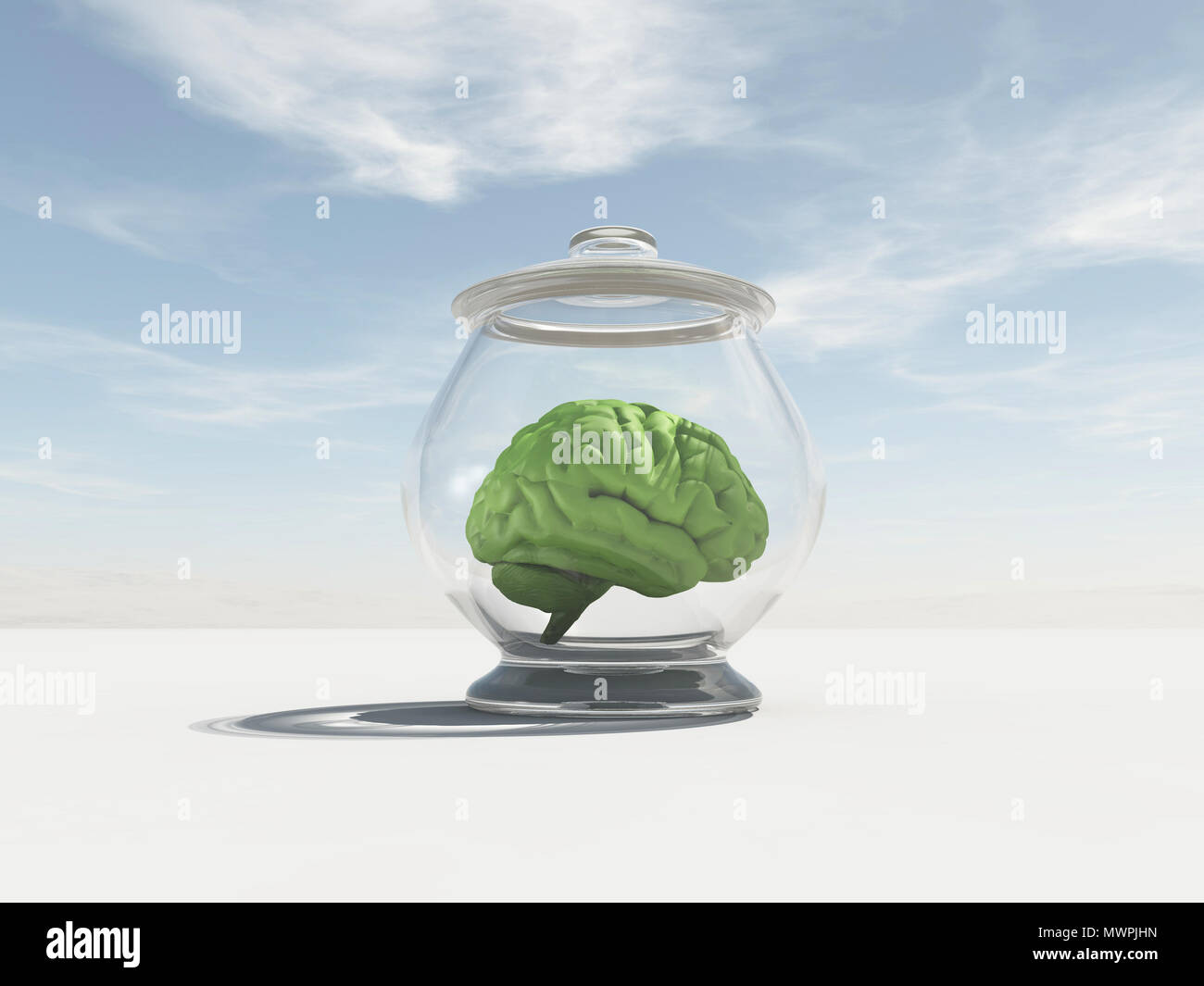 Green brain hi-res stock photography and images - Alamy