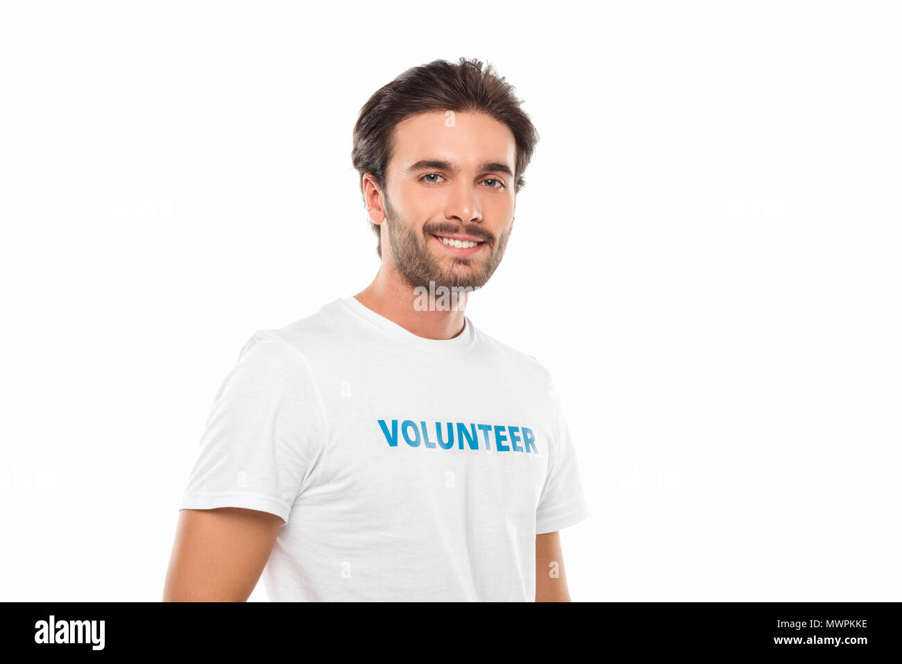Male volunteer looking camera on hi-res stock photography and images ...