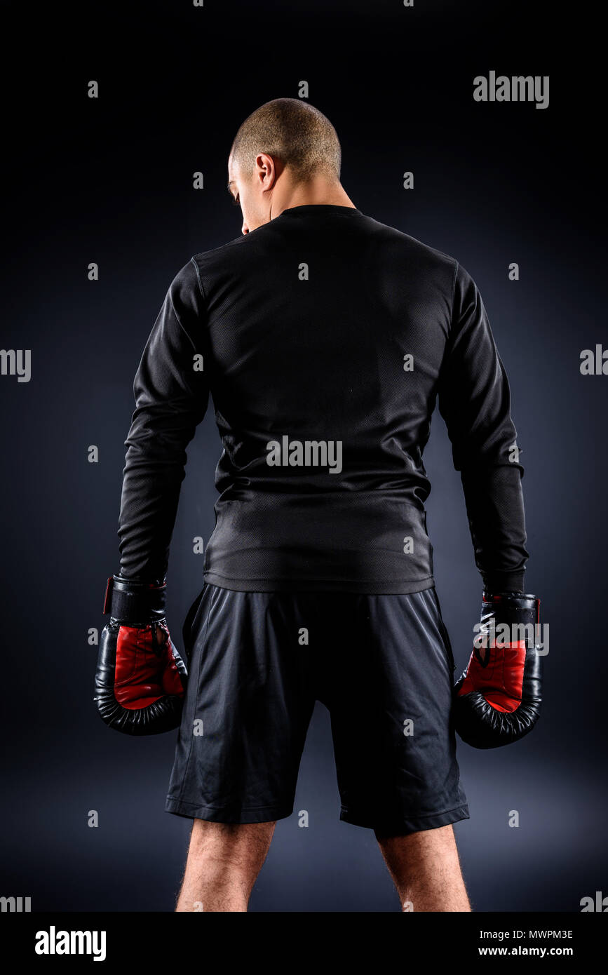 Back view man boxer hi-res stock photography and images - Alamy