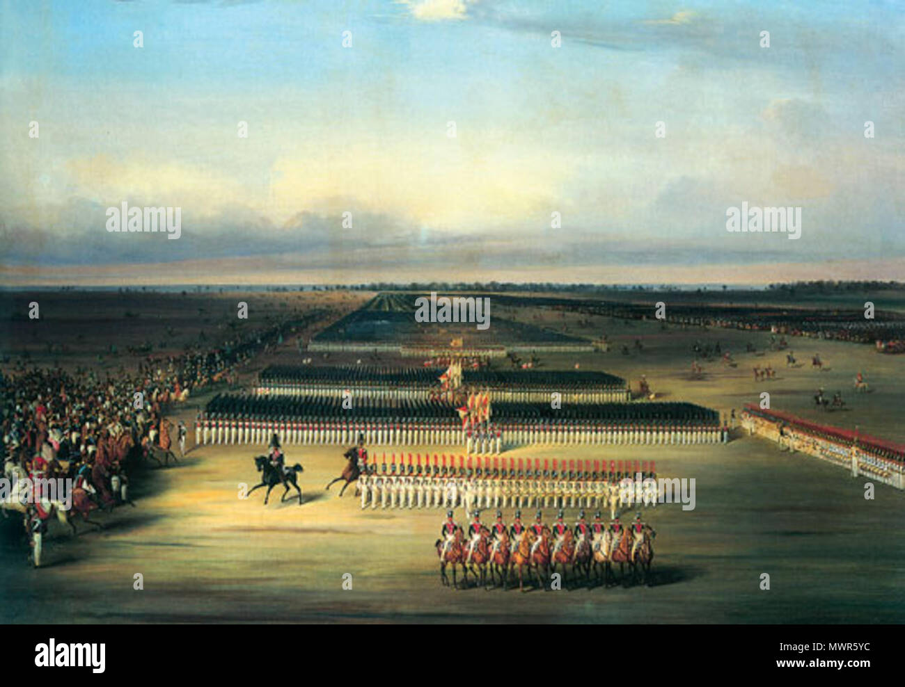 . English: Russo-Prussian parade in Kalisz 1835 . 19th century. Carl ...
