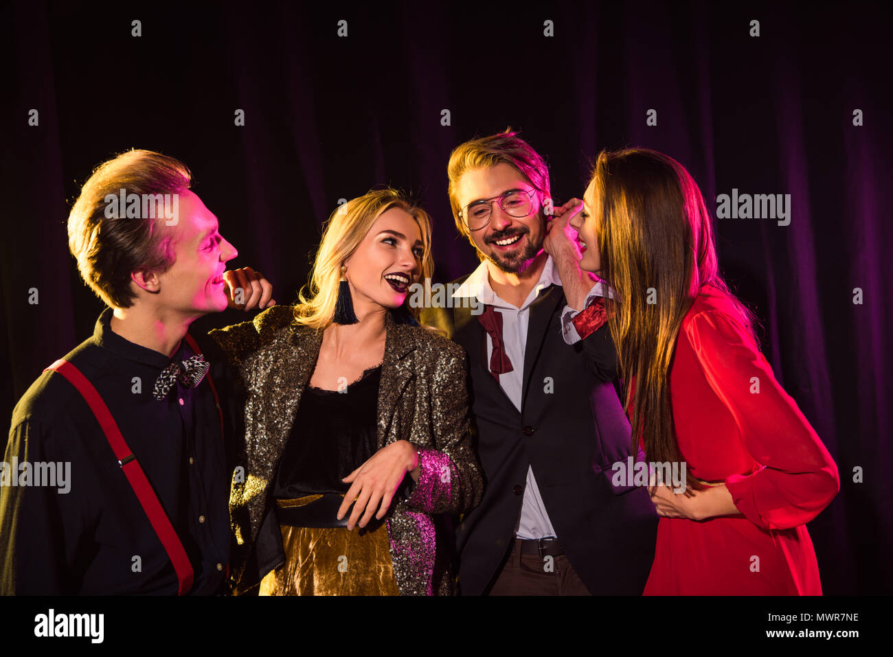 young happy friends having fun together Stock Photo - Alamy