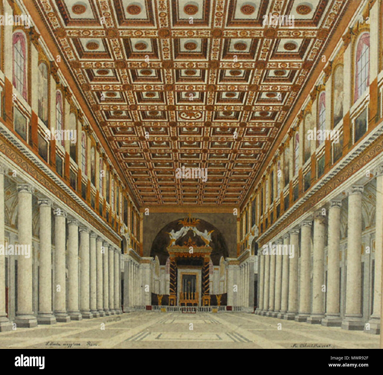 . Santa Maria Maggiore Roma interior 1883 543 Santa Maria Maggiore Roma ...