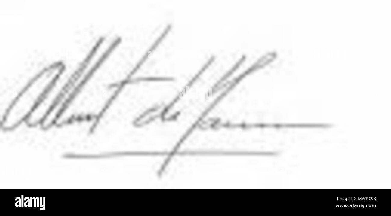 . English: Signature of HSH Prince Albert II of Monaco . 9 September ...
