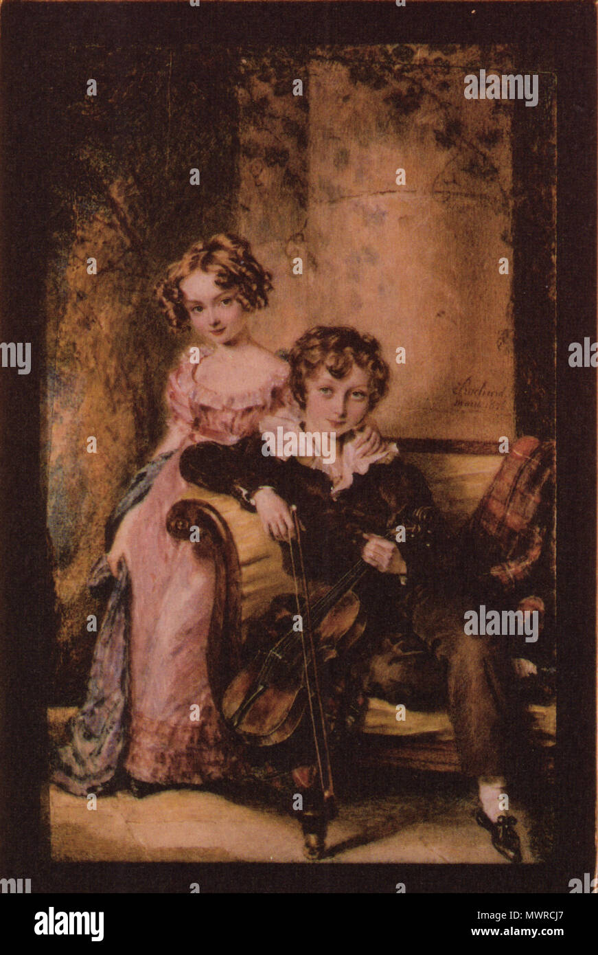 . Miss Mary and Master Patrick Stirling, portrait miniature . 1826 ...