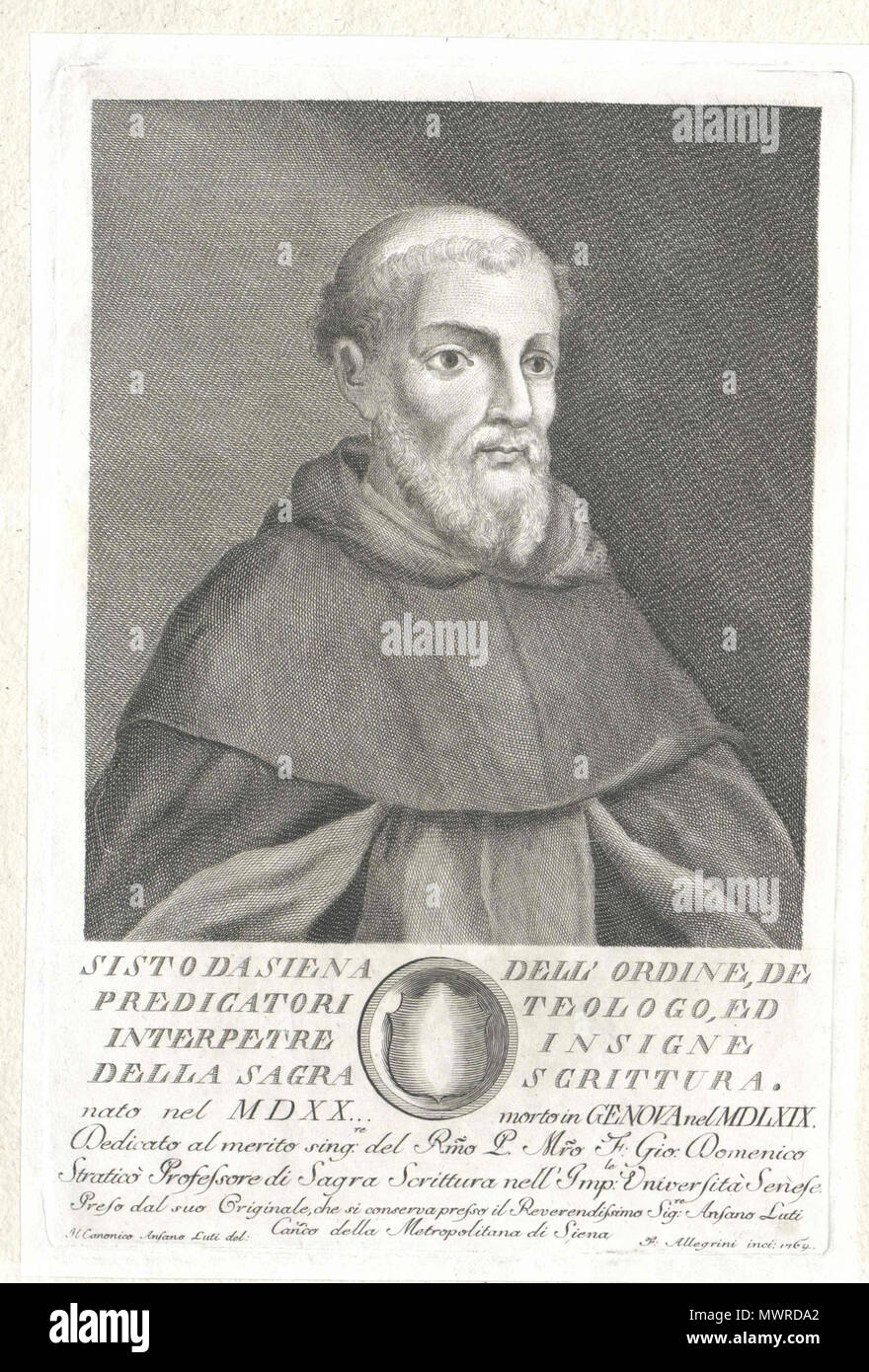 . English: Portrait of Sixtus of Siena . 17th C?. Unknown 563 Sixtus of ...