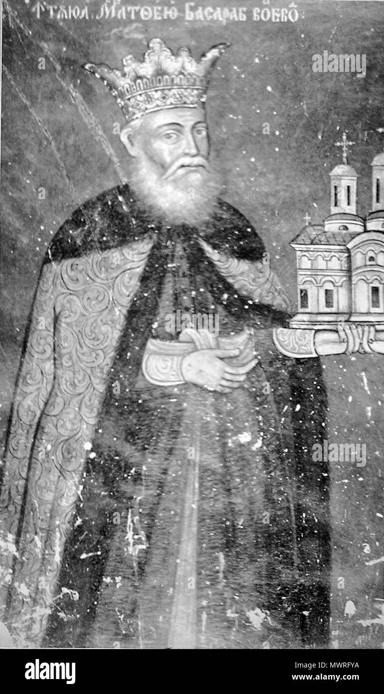 . Matei Basarab, at Dintr-un lemn monastery . 17th century. This file ...