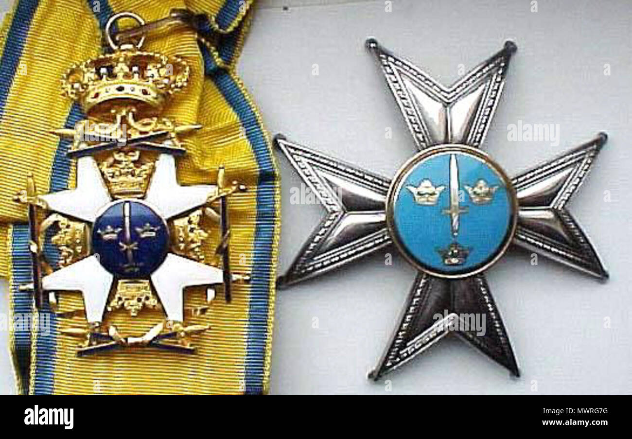 . English: Picture of the Royal Order of the Sword (Sweden) Jewel of a ...