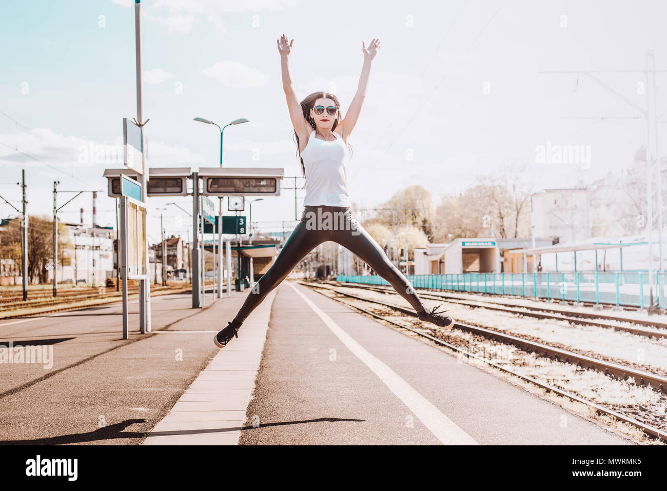 Jumping to freedom hi-res stock photography and images - Alamy